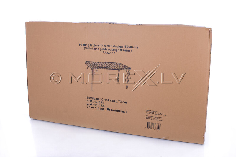 Rotango dizaino sulankstomas stalas 152x84 cm RAK-152-NOTFOLD ...